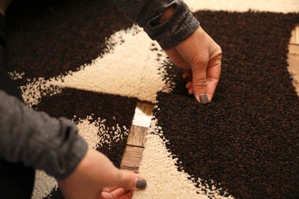 DIY Faux Cow Hide Rug | Stroller in the City