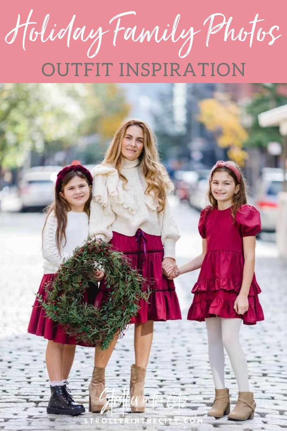 Family Holiday Photo Outfit Ideas | Stroller in the City