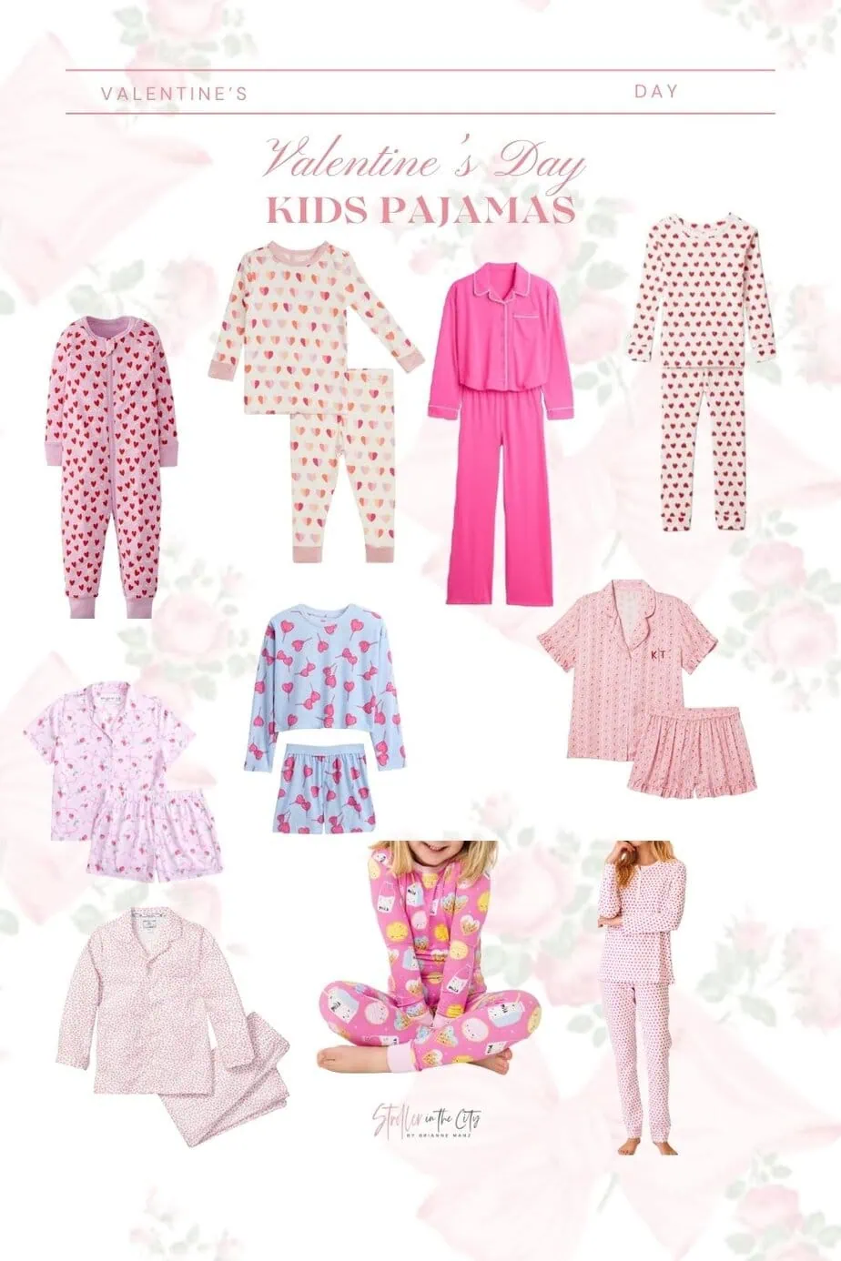 The Sweetest Valentine's Day Pajamas for Moms + Kids | Stroller in the City